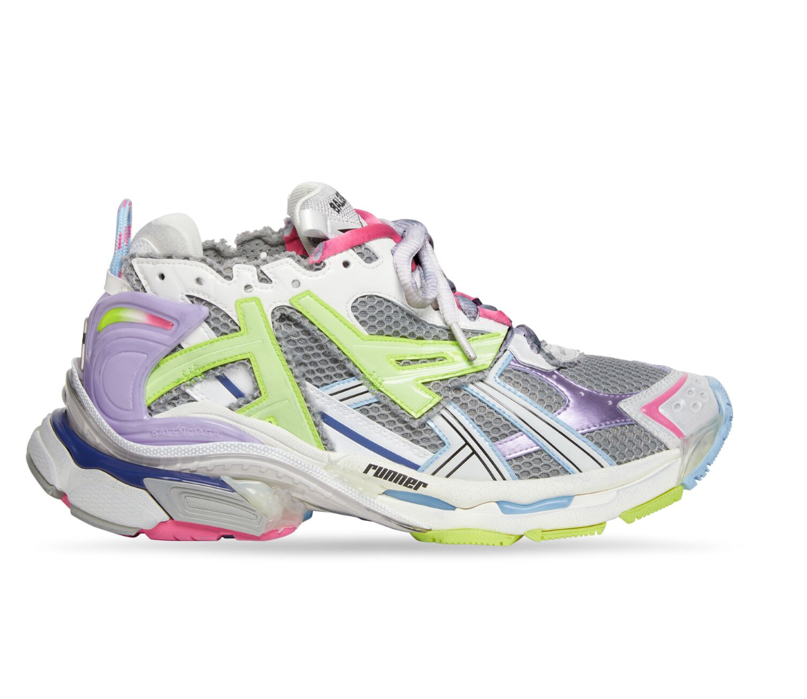 GREY/SILVER MESH RUNNERS – DESIGNER FACTORY